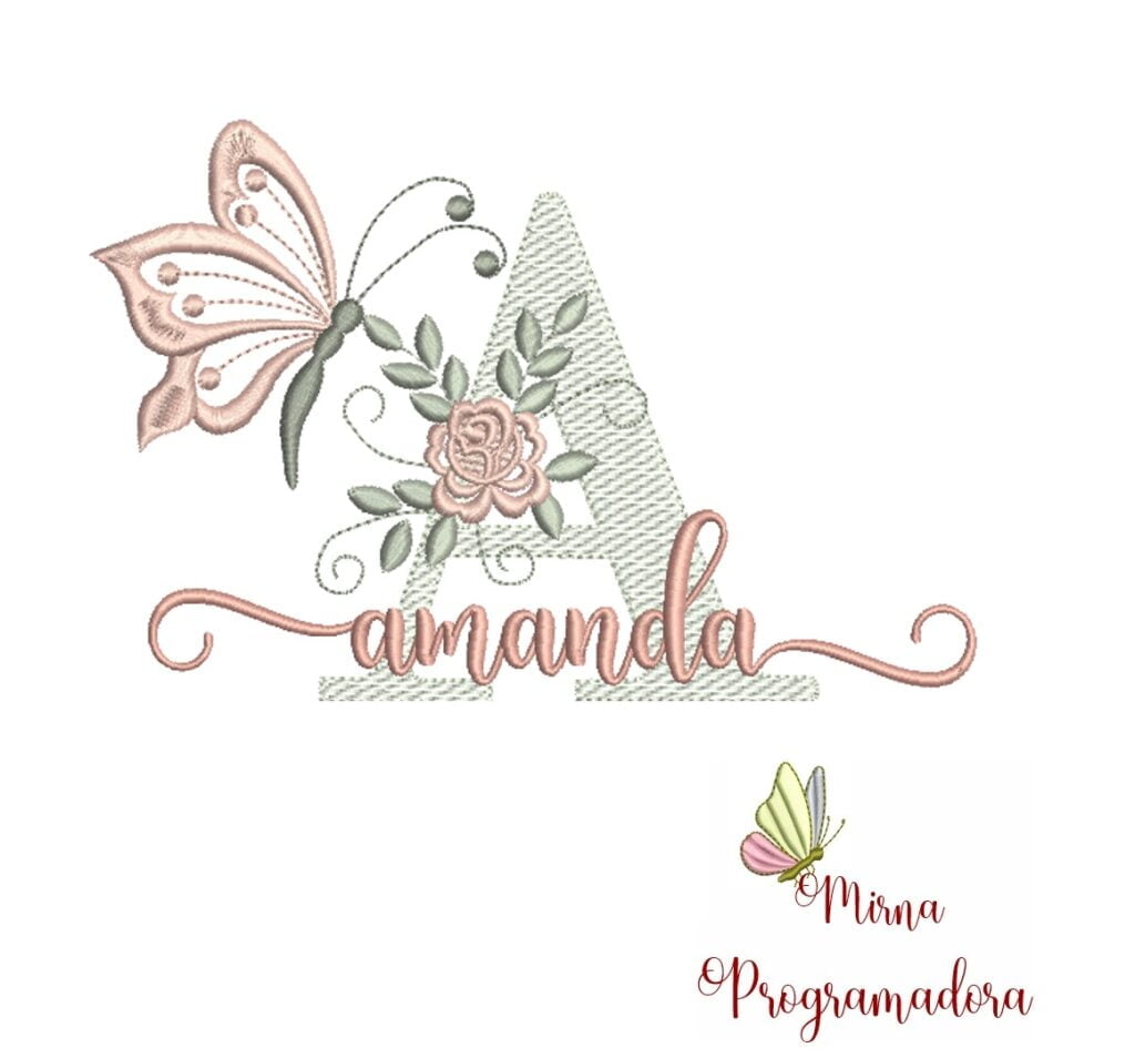 Matriz de Bordado - Nome Amanda - Matrizes Lindas