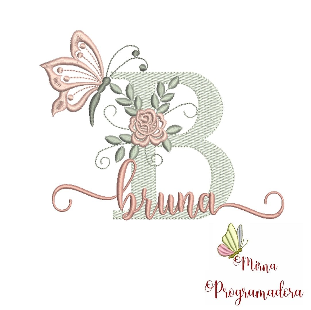Matriz de Bordado - Nome Bruna - Matrizes Lindas
