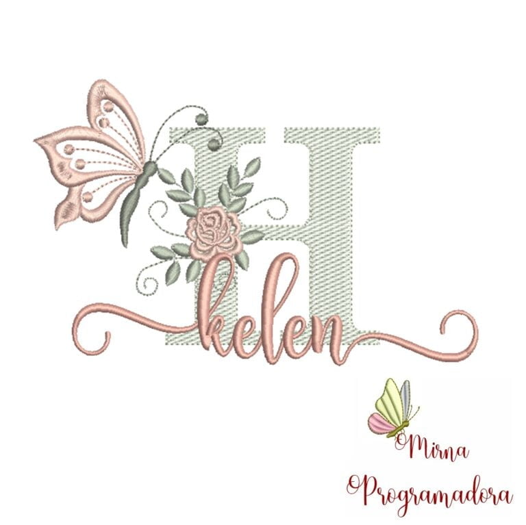 Matriz de Bordado - Nome Helen - Matrizes Lindas