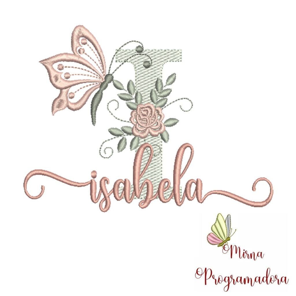 Matriz de Bordado - Nome Isabela - Matrizes Lindas