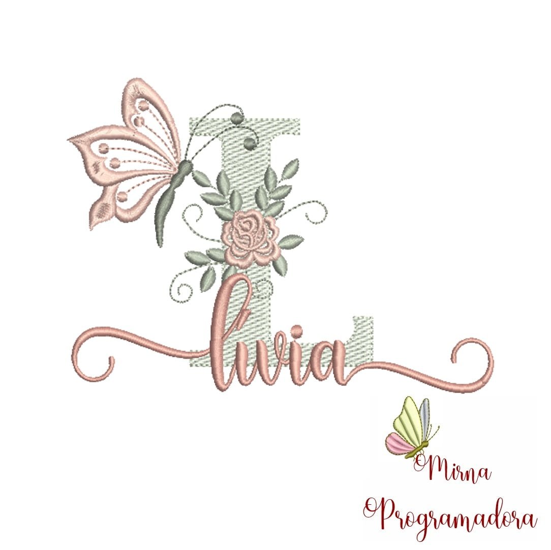 Matriz de Bordado - Nome Lívia - Matrizes Lindas