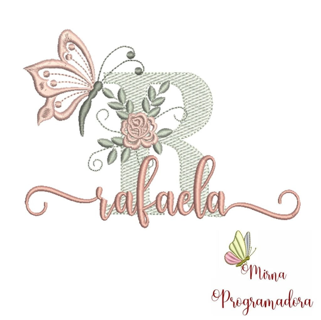 Matriz de Bordado - Nome Rafaela - Matrizes Lindas