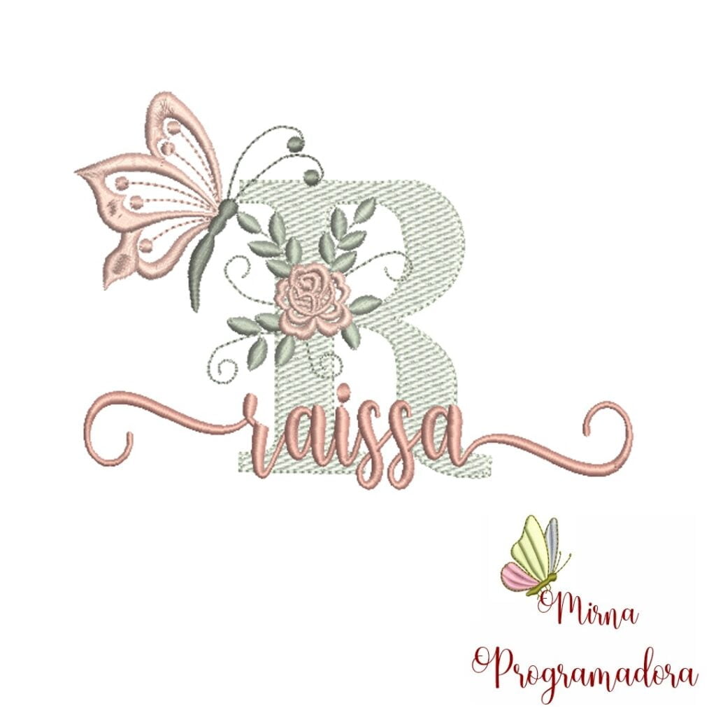 Matriz de Bordado - Nome Raissa - Matrizes Lindas