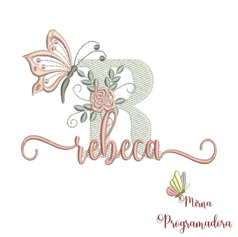 Matriz de bordado – Nome Rebeca - Matrizes Lindas