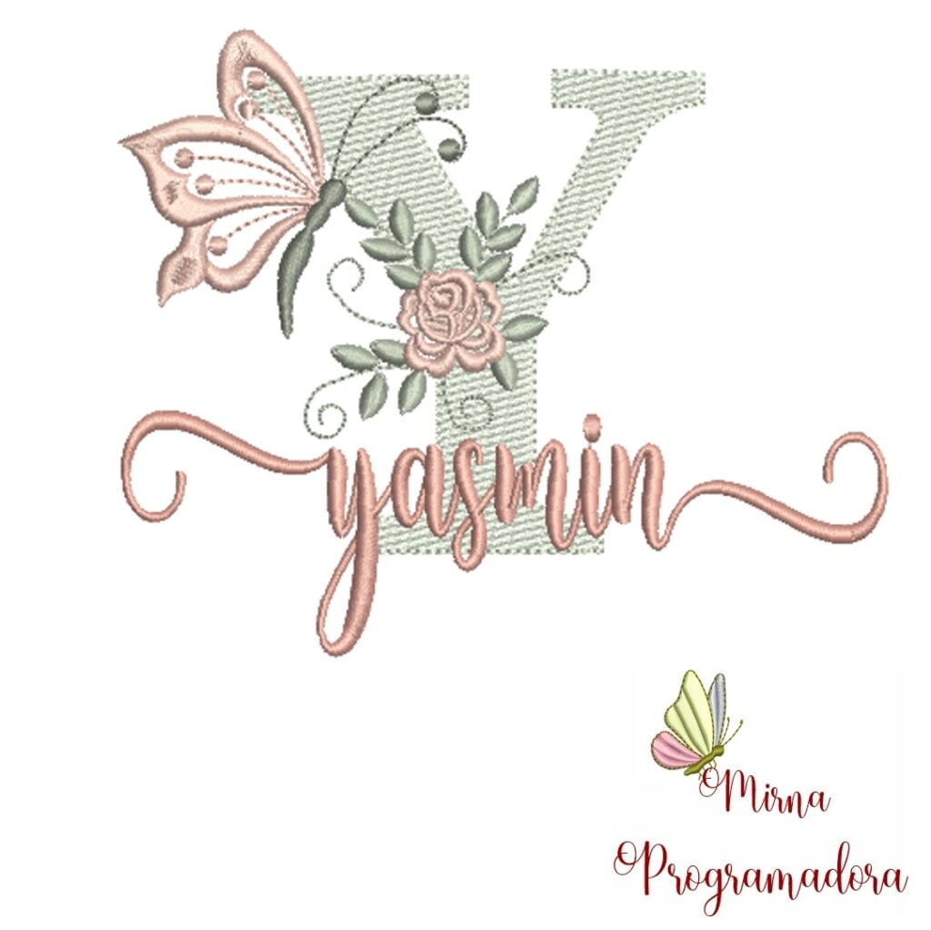 Matriz de Bordado - Nome Yasmin - Matrizes Lindas