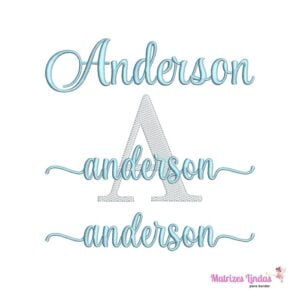 Matriz de Bordado - Kit Nome Anderson - Matrizes Lindas