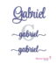 Matriz de Bordado - Kit Nome Gabriel 2 - Matrizes Lindas