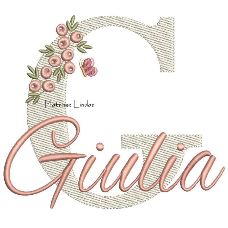 Matriz de Bordado - Nome Giulia - Matrizes Lindas